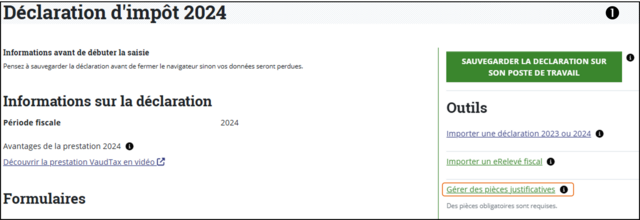 Aide prestation VaudTax 2025 | État de Vaud