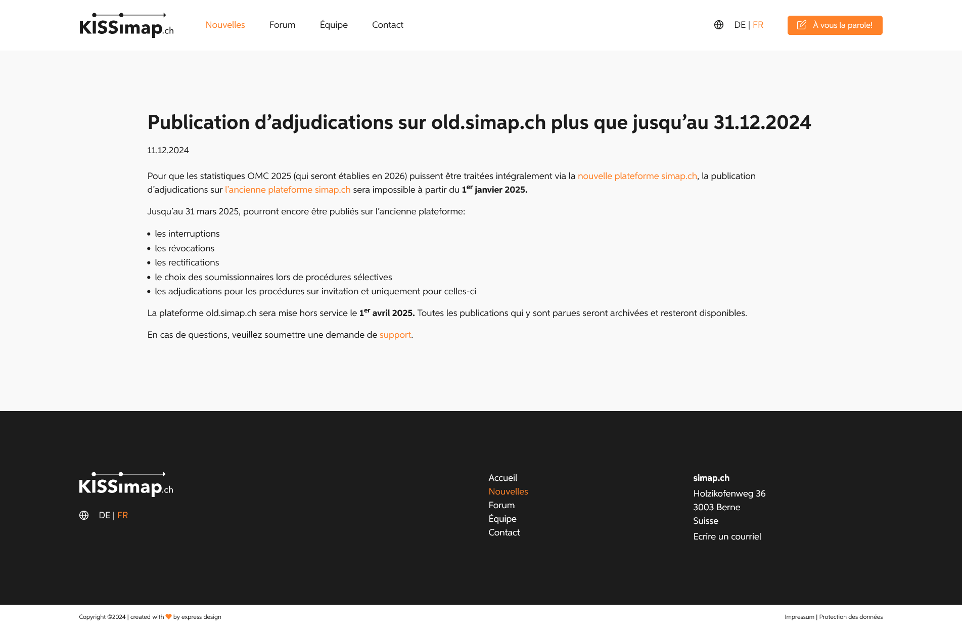 INFORMATIONS SUR LA NOUVELLE PLATEFORME SIMAP | État de Vaud